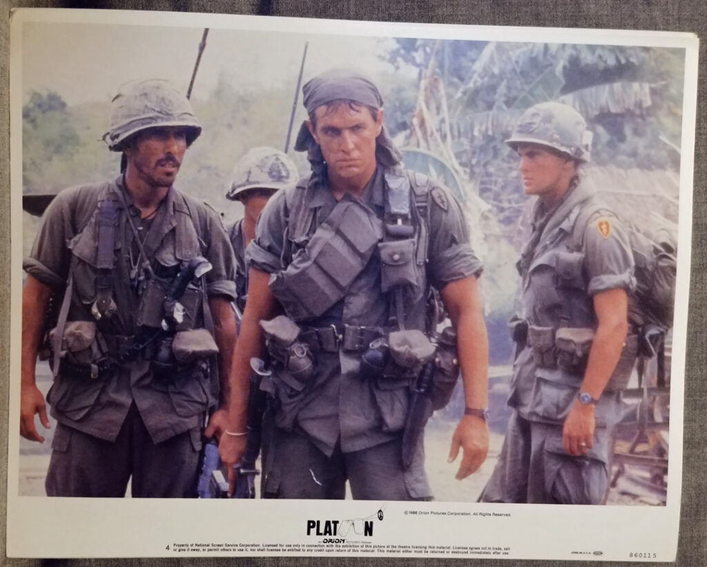 Platoon Lobby Cards - Complete Set 1986 - Screaming-Greek