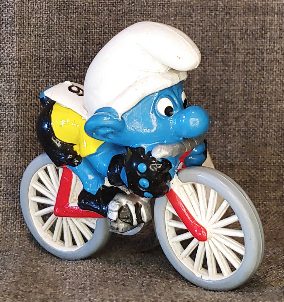 Smurfs: Cyclist Smurf - Schleich / PEYO 1979 - PVC Figurine - Screaming ...