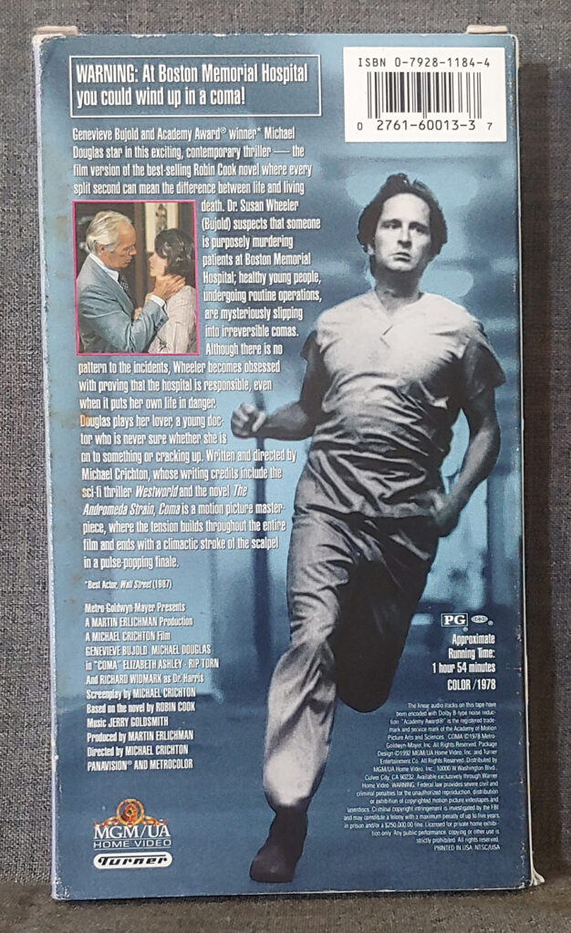 Coma 1978 (VHS) Michael Douglas - Screaming-Greek