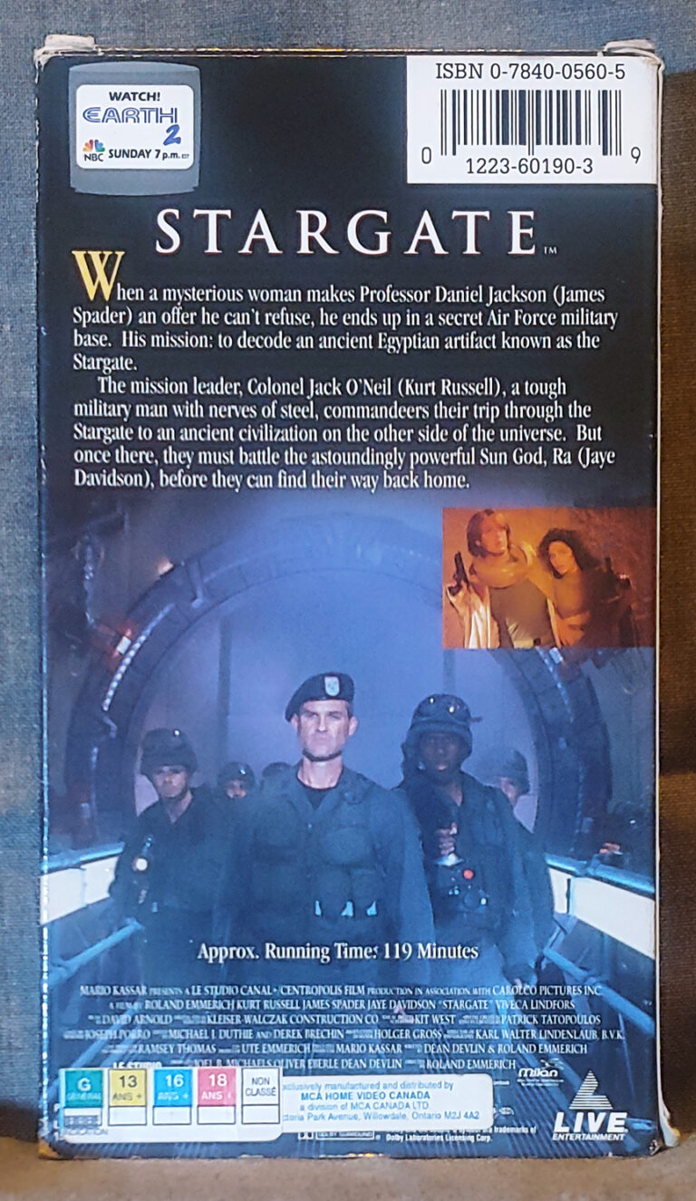 Stargate 1994 (VHS) Kurt Russell, James Spader - Screaming-Greek